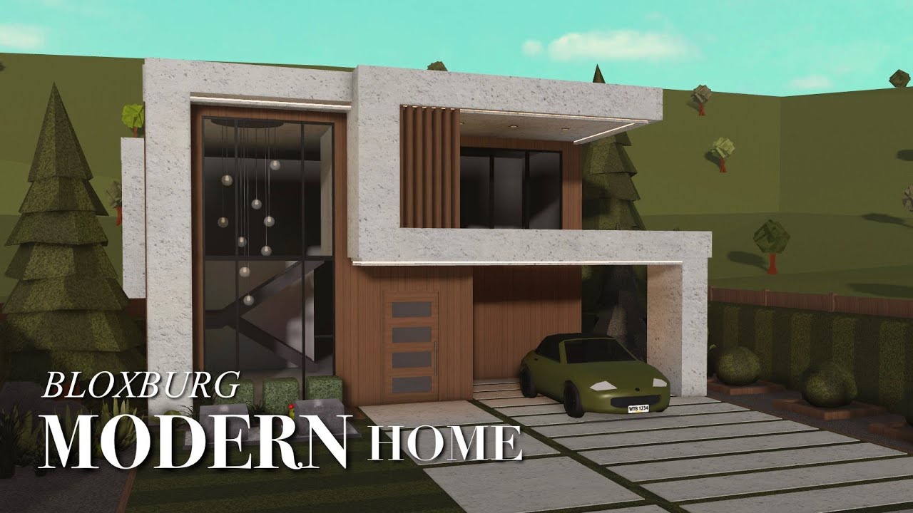 41K Bloxburg Modern Home Speedbuild I Layouts Included I Roblox House ...