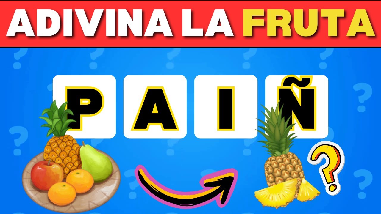 Adivina la Fruta con el Nombre Desordenado 🍓🧐| Quiz de Frutas - YouTube