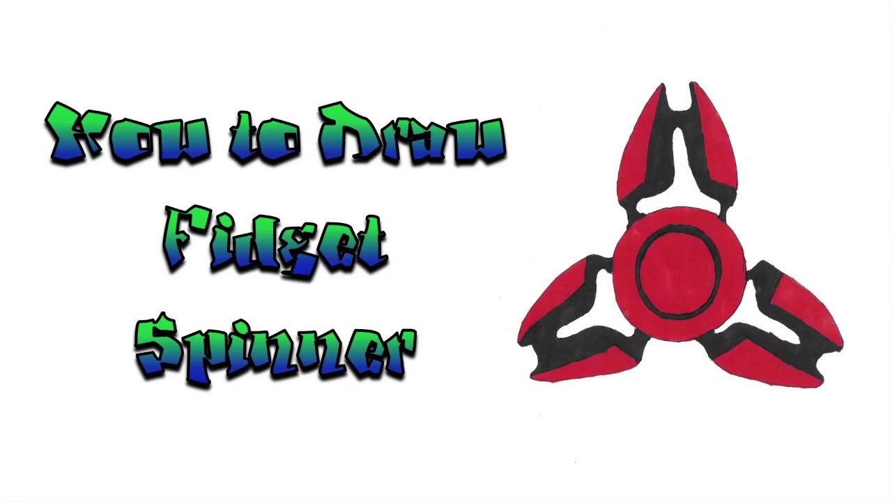 How To Draw A Fidget Spinner - YouTube