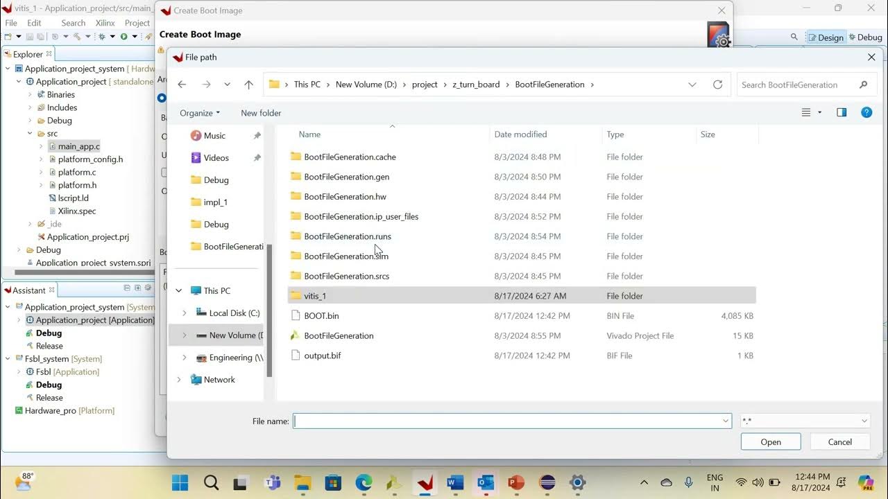 Xilinx FPGA Boot Image File generation - YouTube