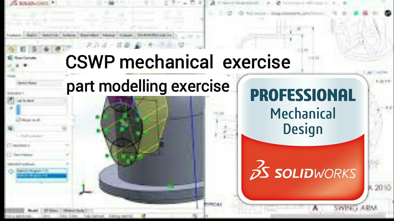 Solidworks CSWP practise tutorial, Modelling model mania part, Practise ...
