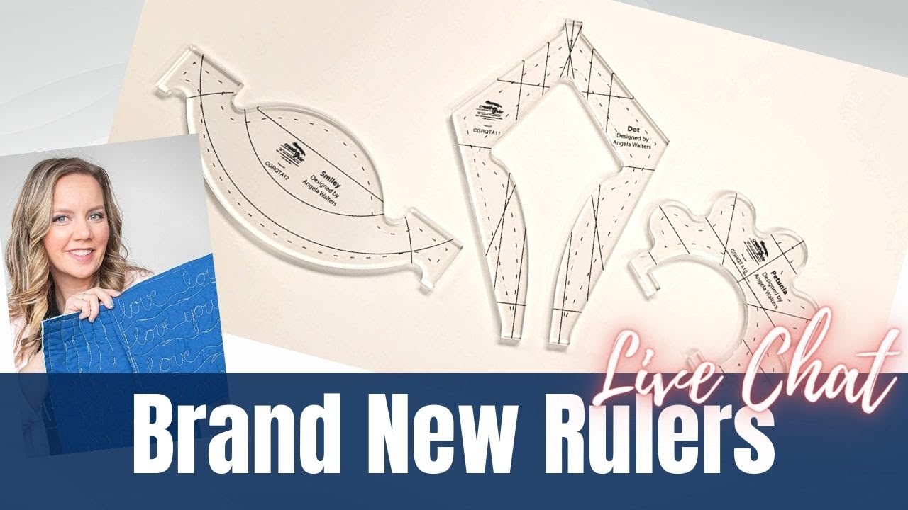 Introducing my Newest Machine Quilting Rulers- Live chat with Angela ...