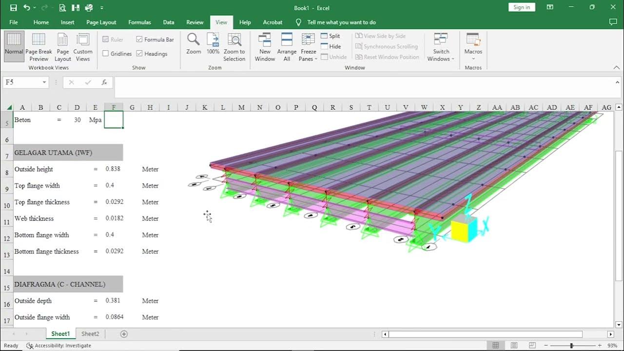 SAP2000 JEMBATAN KOMPOSIT RANGKA BAJA PART 1 Belajar SAP2000 Pemula - YouTube