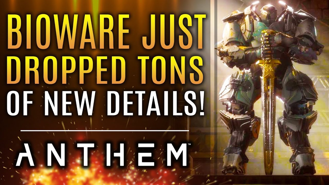 Anthem - Bioware Just Dropped a TON of NEW INFO! The Fury, Removed ...