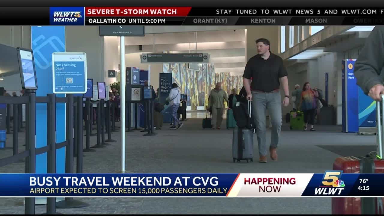 CVG Airport expected to screen 15K passengers daily during busy travel ...