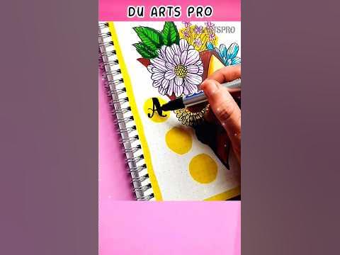 Part 2- Easy cover page design #shorts #art #diy #brushpen - YouTube