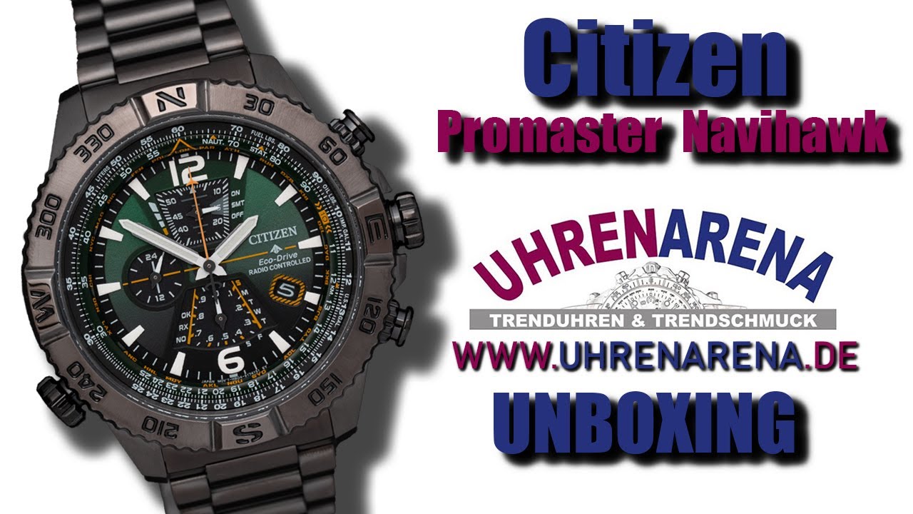Citizen Promaster Sky Navihawk Chronograph AT8227-56X | Unboxing | 4K ...