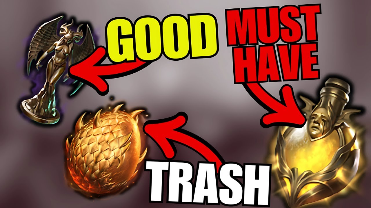 Standard Relics From God-Tier to Garbage Rankings RAID Shadow Legends - YouTube