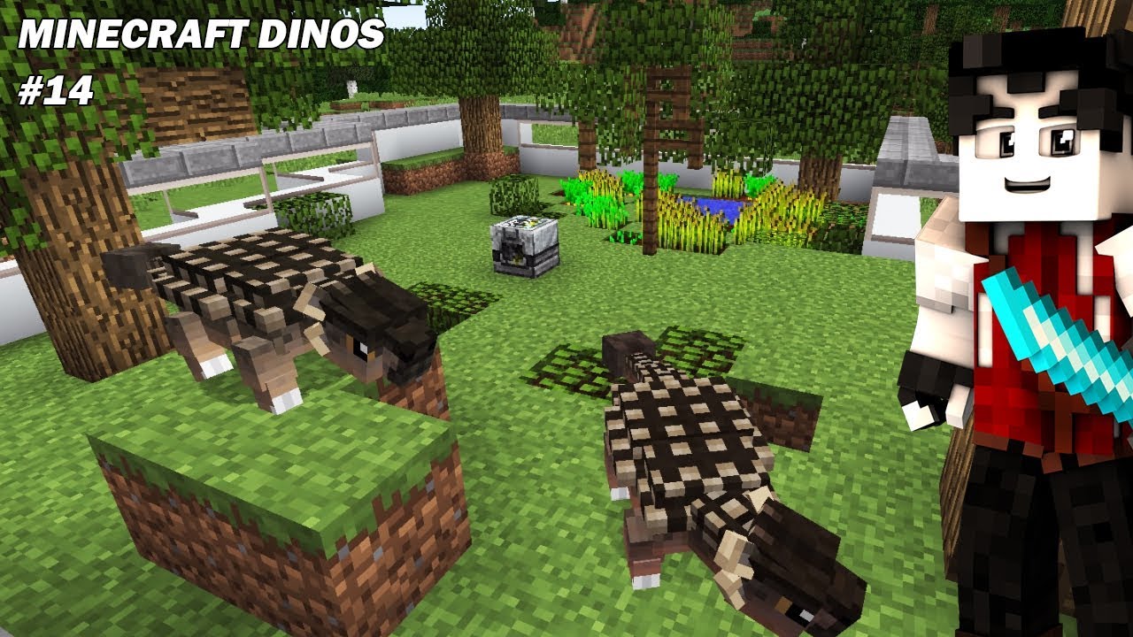Construction d'un enclos moderne pour Ankylosaure ! Minecraft Survie 14 ...
