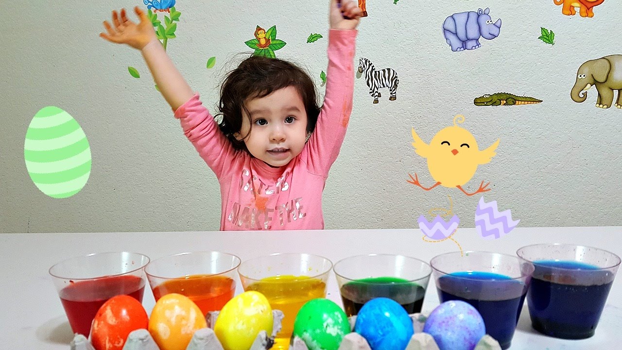 Toddlers Learn Colors with Coloring Easter Eggs - Toys Explorers Kids ...