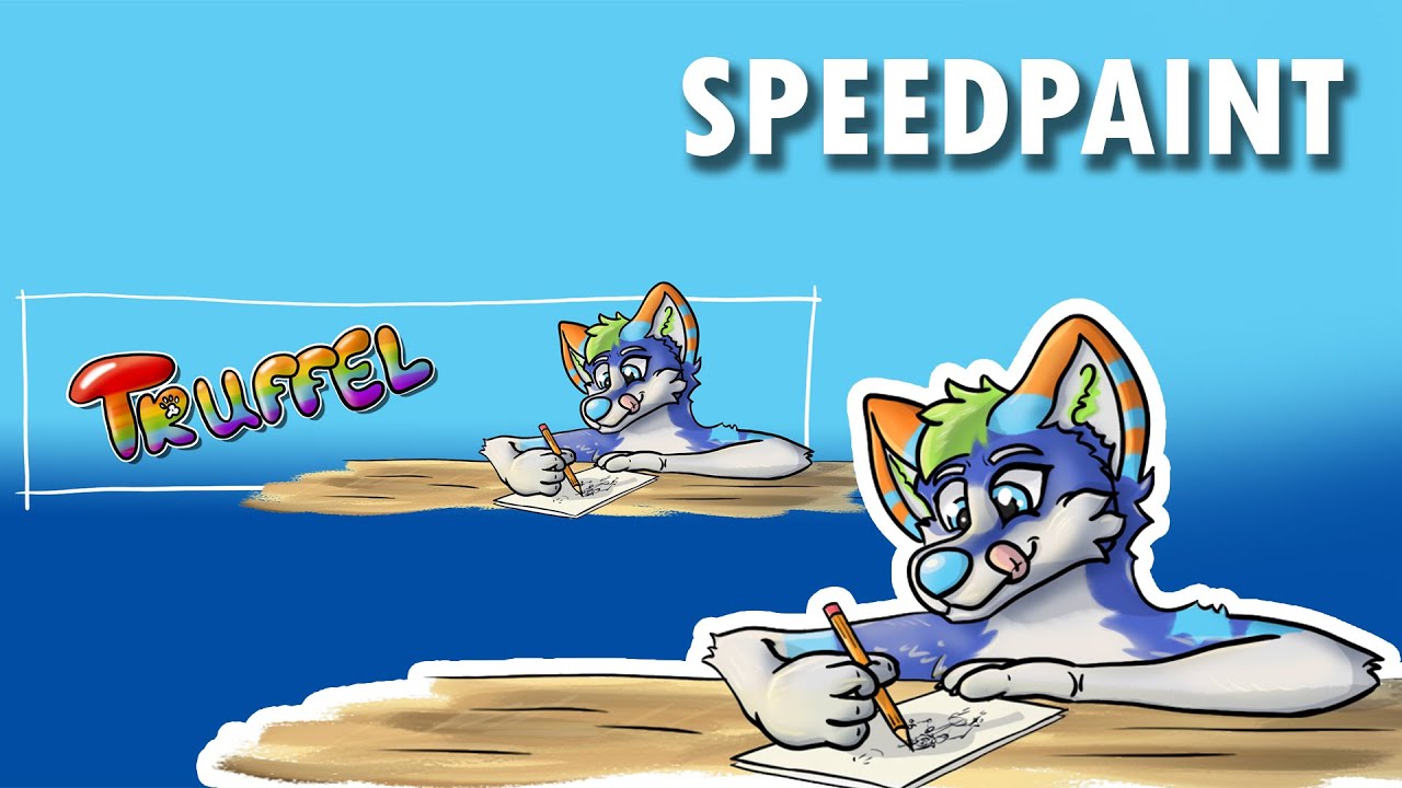 Speedpainting | Drawing My YouTube Banner | Furry Anthro - YouTube