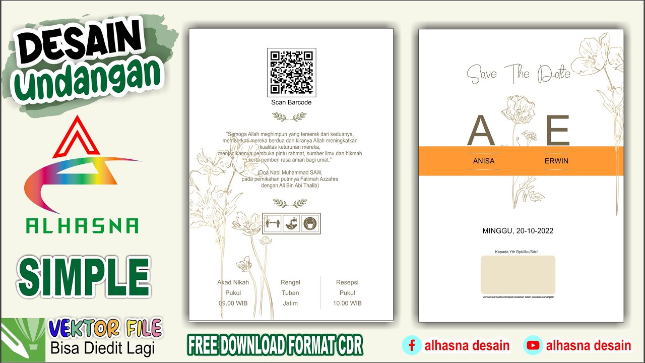 Cara Desain Undangan Pernikahan Simple Elegan dan Murah dengan ...