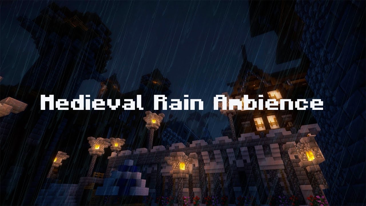 Rainfall Over the Kingdom 🌧️ | Cozy Minecraft Night Ambience (1 Hour ...