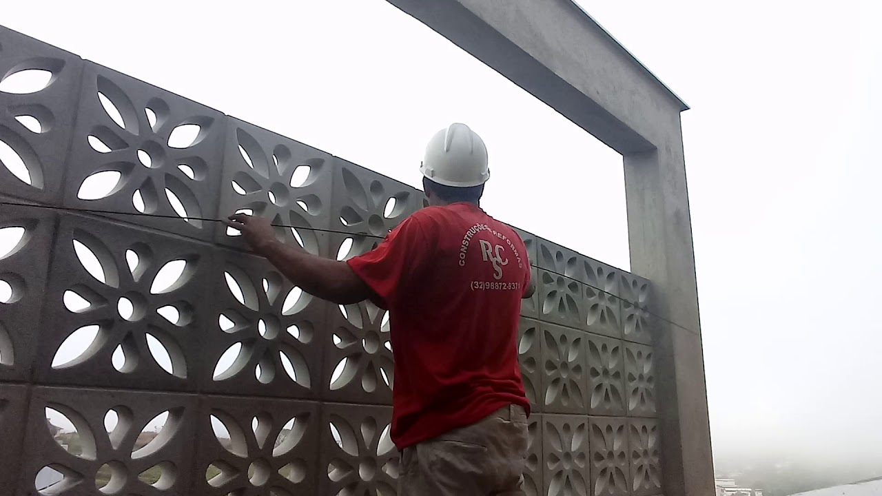 como instalar corretamente cobogós de concreto. - YouTube