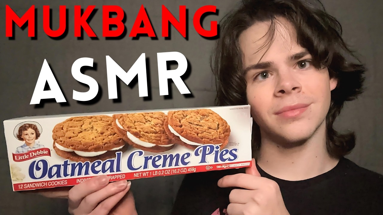 ASMR Little Debbie Oatmeal Creme Pie Mukbang | Eating Sounds - YouTube