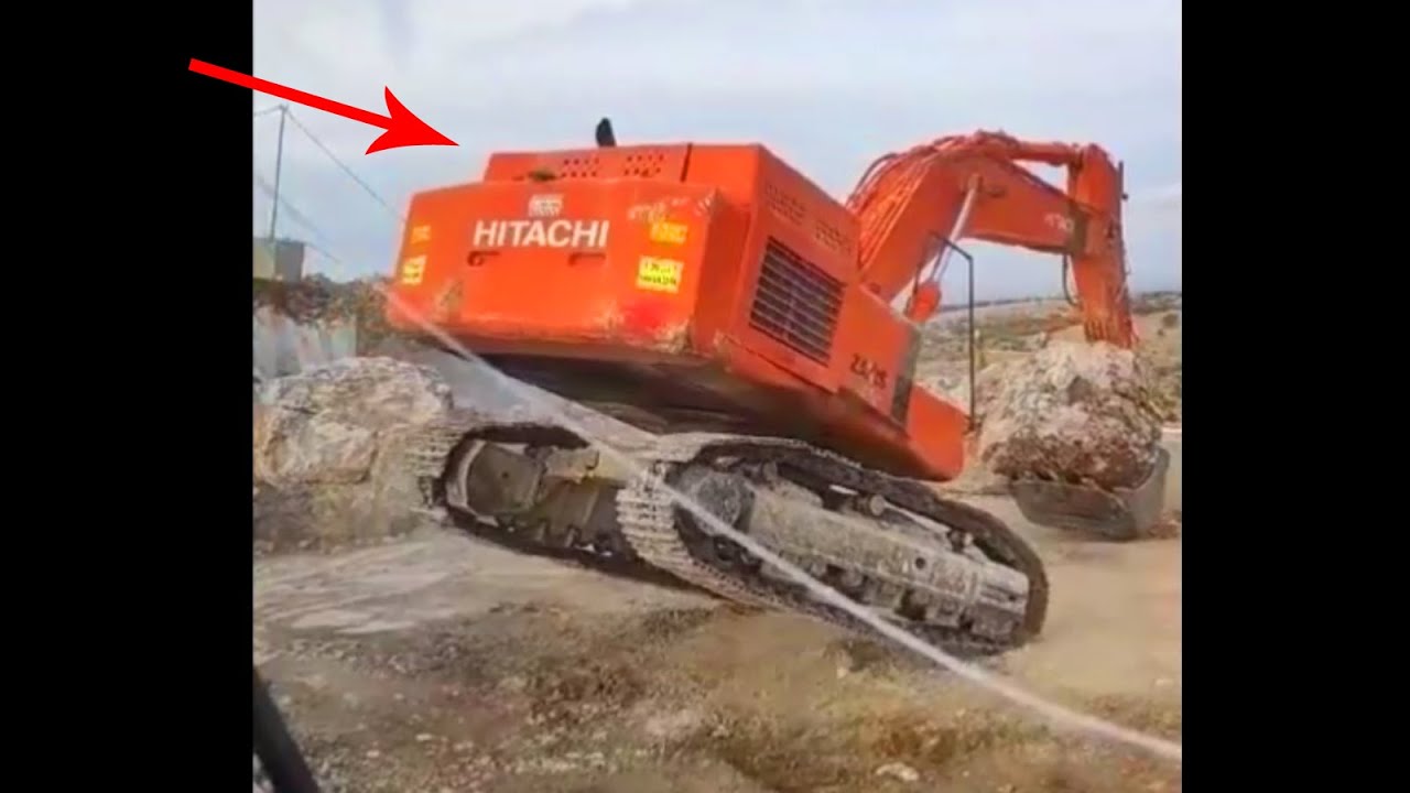 Excavator crash fails - YouTube