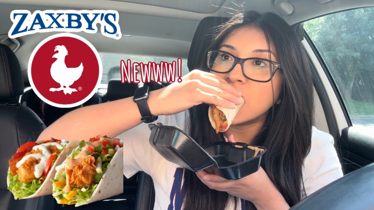 Trying ZAXBY'S NEW chicken finger tacos! 🌮🐔 (Chipotle Ranch & Avocado ...
