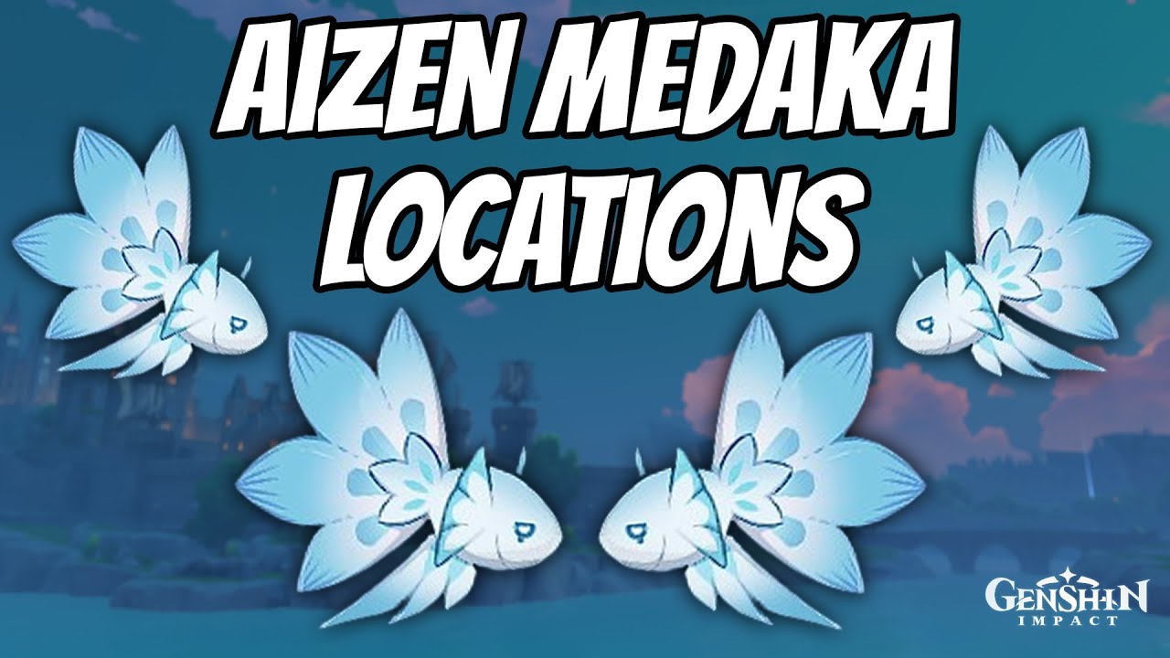 All Aizen Medaka Locations Genshin Impact - YouTube