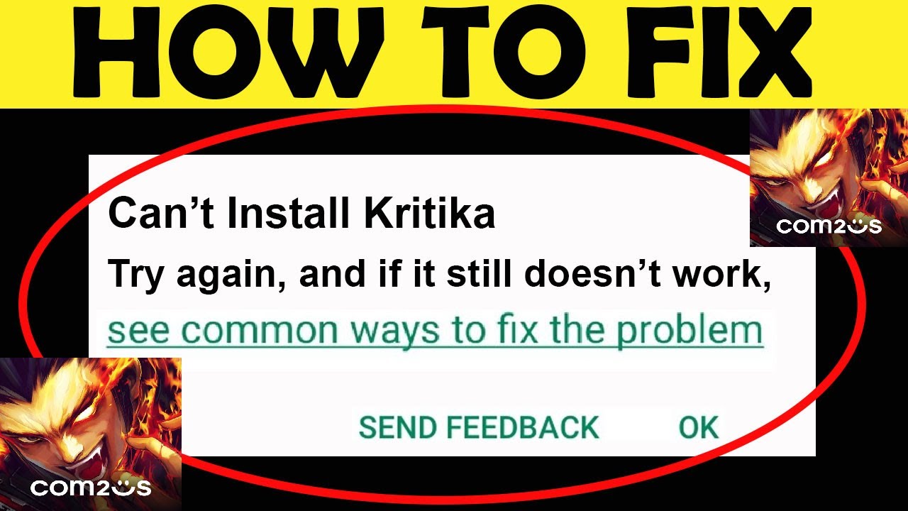 How to Fix Can't Install "Kritika" error on Google Play Store in Android & iOS - YouTube