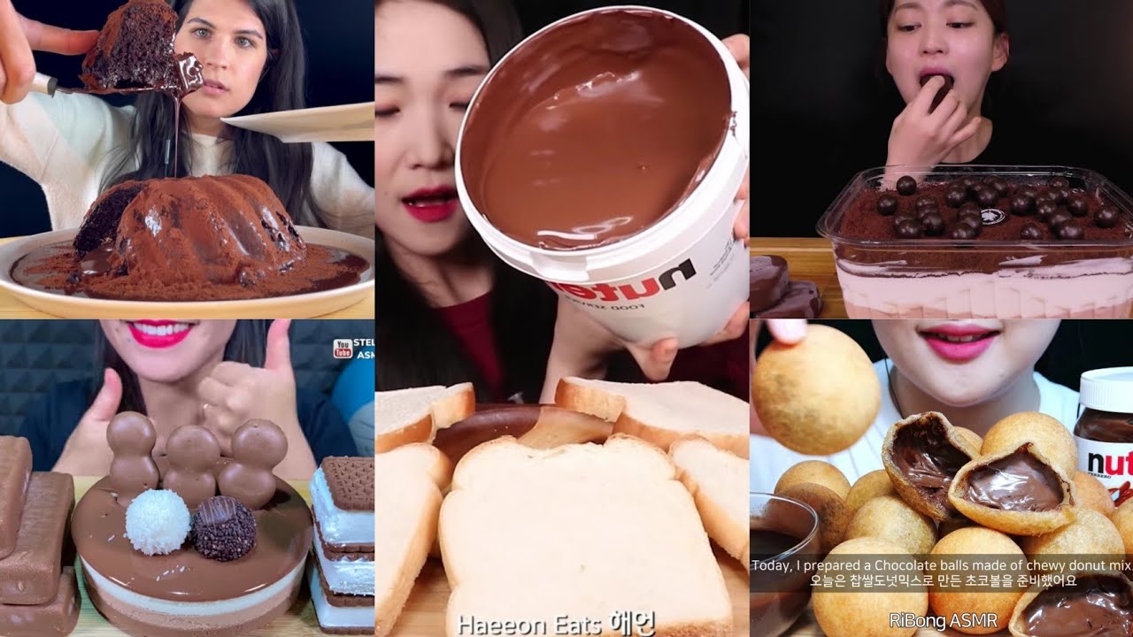 ASMR CHOCOLATE PARTY COMPILATION🍫 || EATING SOUND - YouTube