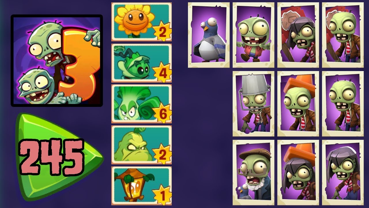 Plants vs. Zombies 3 - Campground Level 245 [No Boosters] - YouTube
