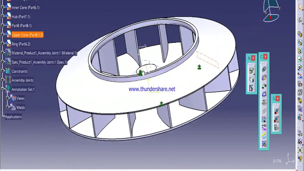 Stainless Steel Impeller - Catia V5 Detail and drafting - YouTube