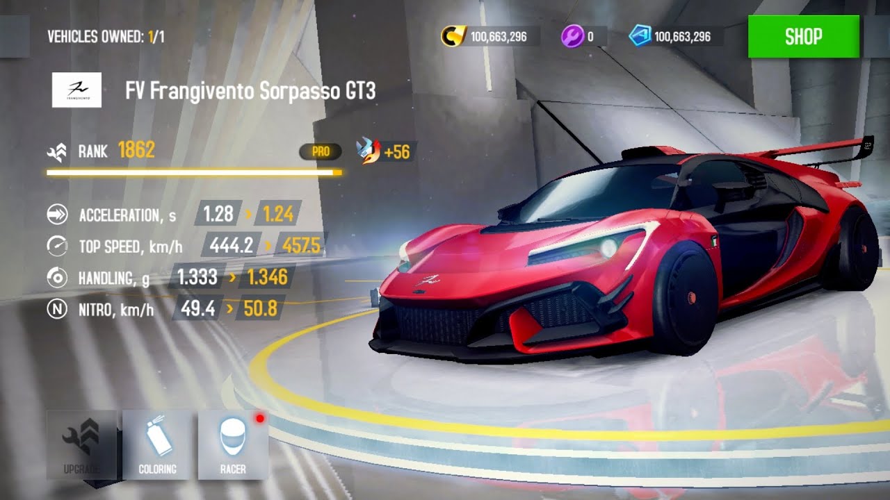 asphalt 8 mod unlocked all car max pro 383 car 7.5.0i - YouTube