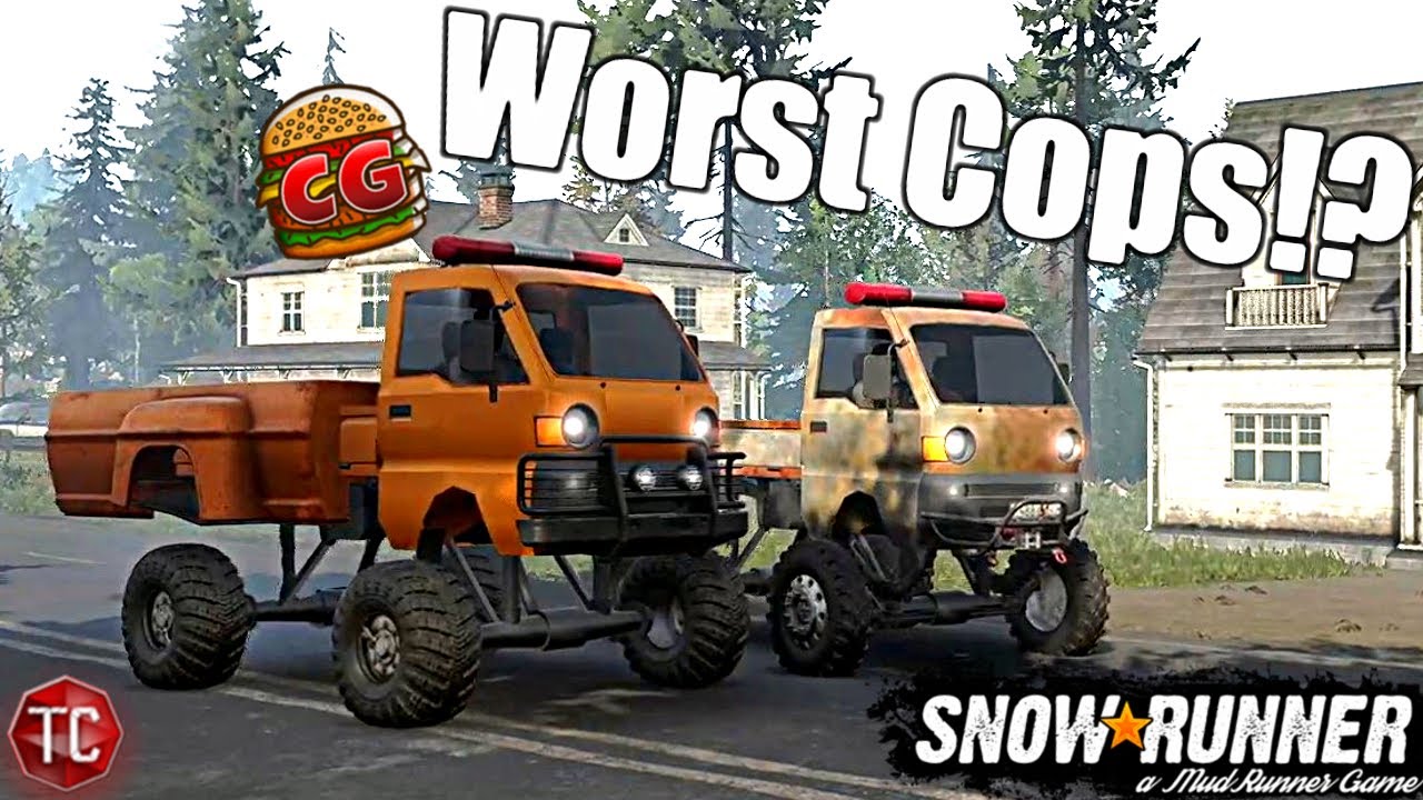 SnowRunner: We Built the WORST Police Trucks EVER & Crashed Them!! TC ...