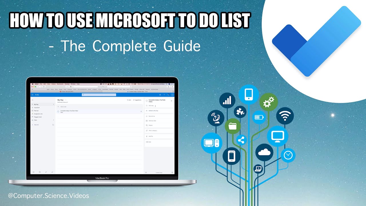 How to USE Microsoft To-Do List On Office 365 - Web Based - The ...