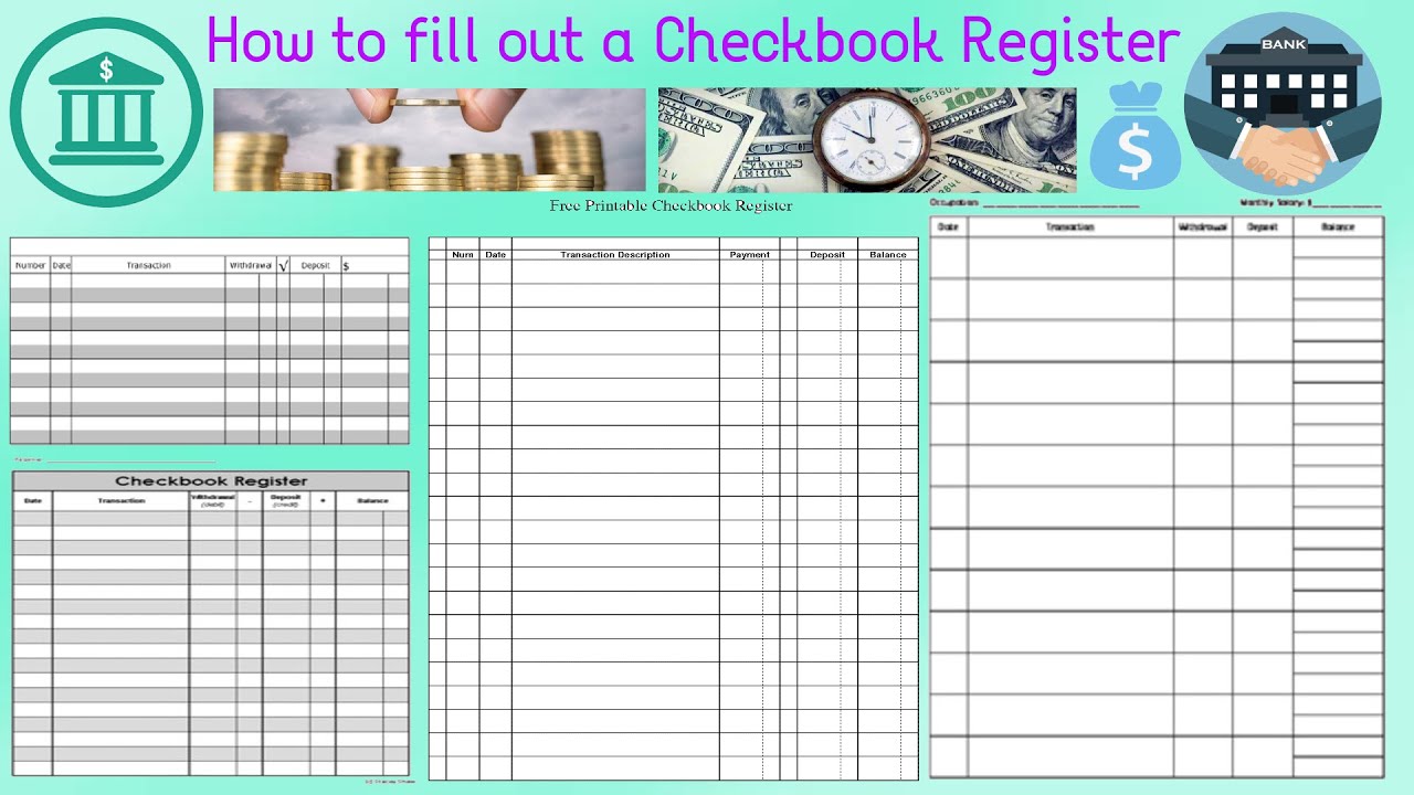 How to fill out a Checkbook Register - YouTube