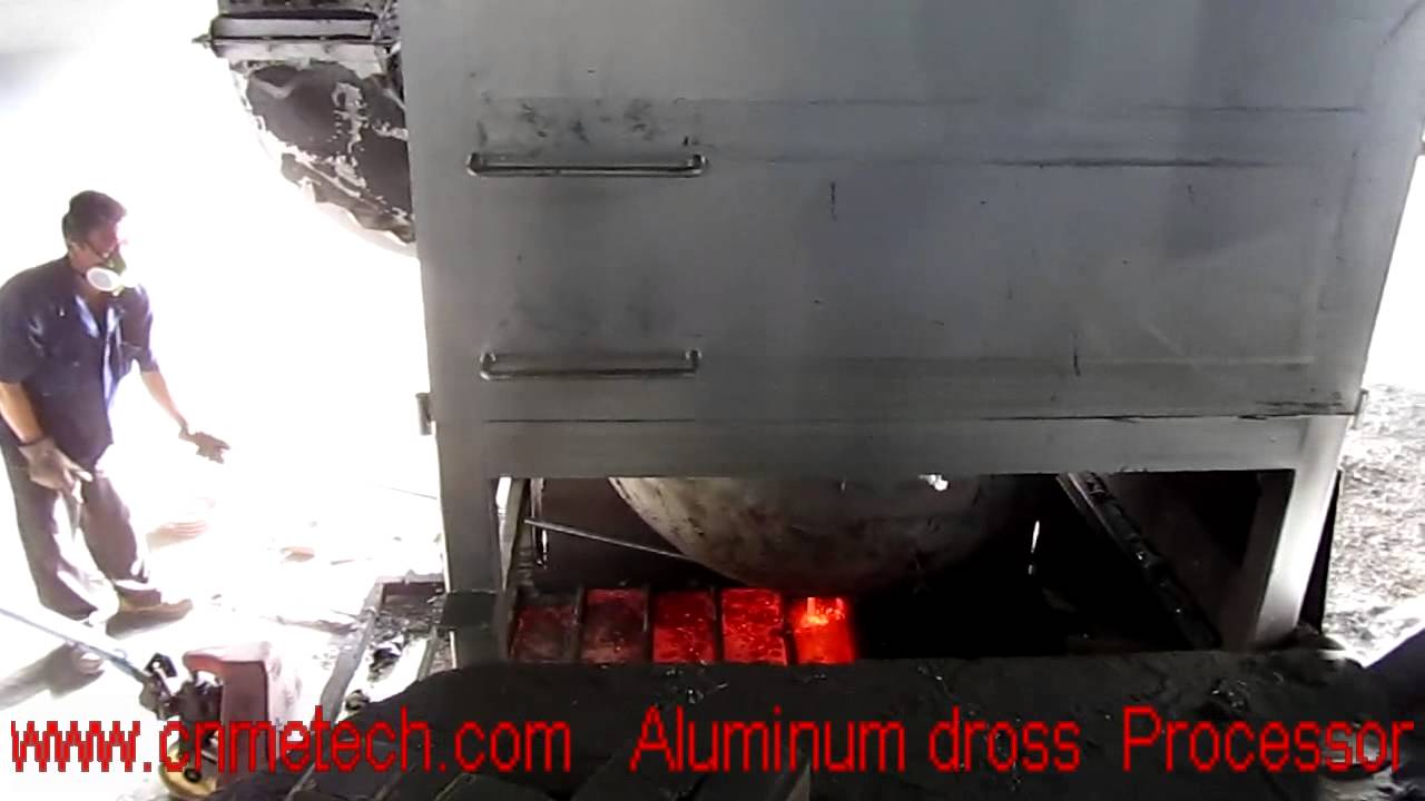 Aluminum dross separator and recovery/processing machine+dross cooling ...