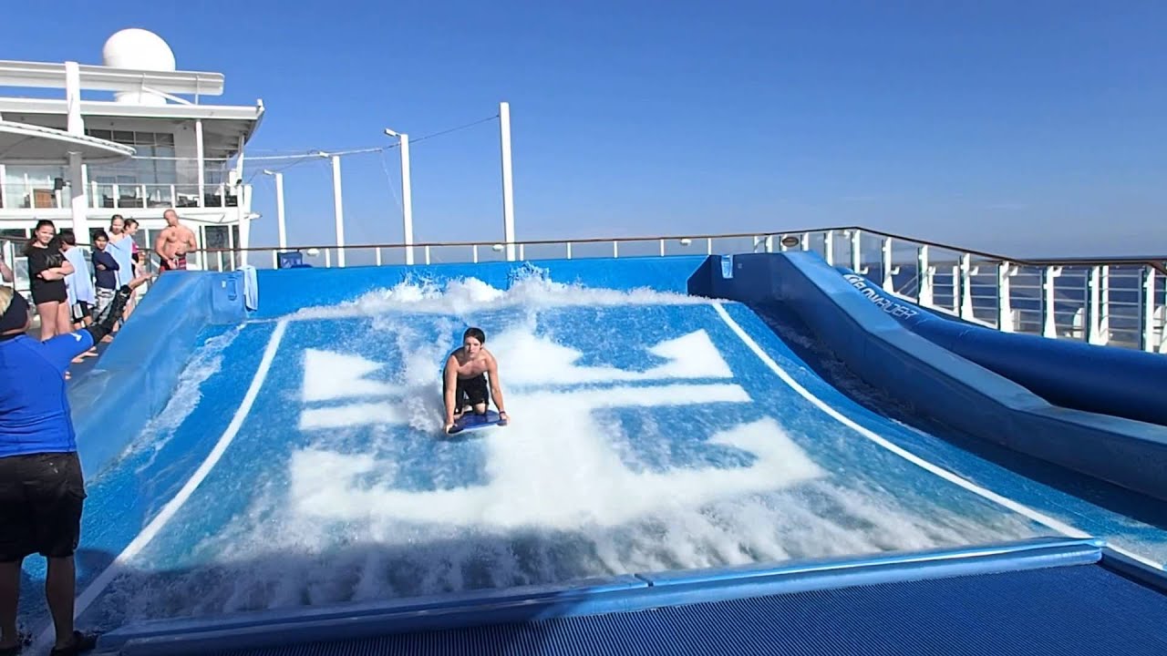 Flowrider - boogie board - Allure of the Seas - YouTube