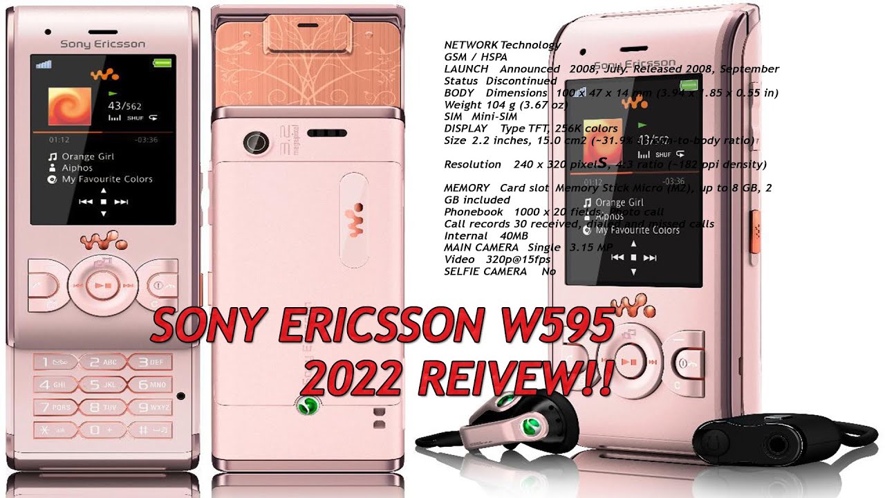 Sony ericsson W595 2022 review!! - YouTube