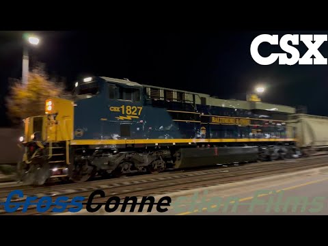 CSXT 1827 ES44AH B & O Heritage Unit Clean Leading M400-03 NB Through Fay NC W/A ES44AH Mid ...