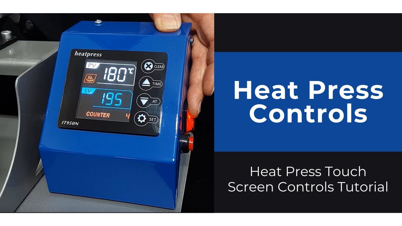 Heat Press Touch Screen Controls - YouTube