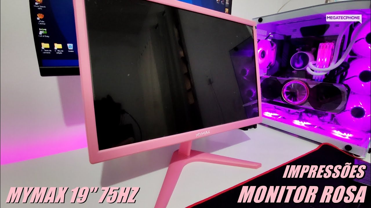 INÉDITO NO BRASIL ! MONITOR GAMER ROSA DA MYMAX ! 19'' 75HZ - UNBOXING ...