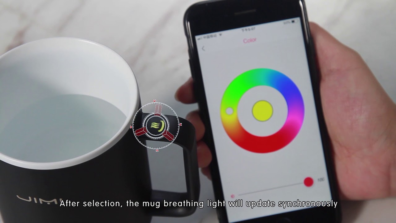 jimi Smart Temperature Control Ceramic Mug - YouTube