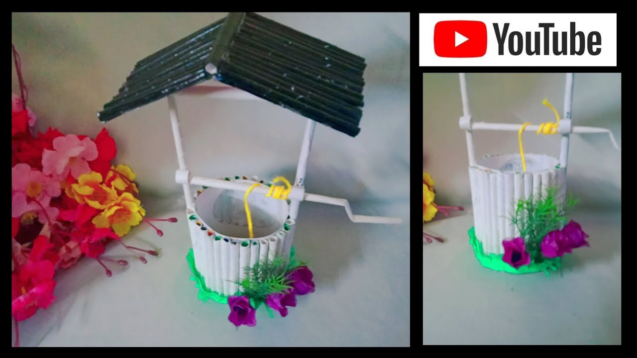 How to make Water Well with Waste Paper - Craft home decor ideas 💡 ...