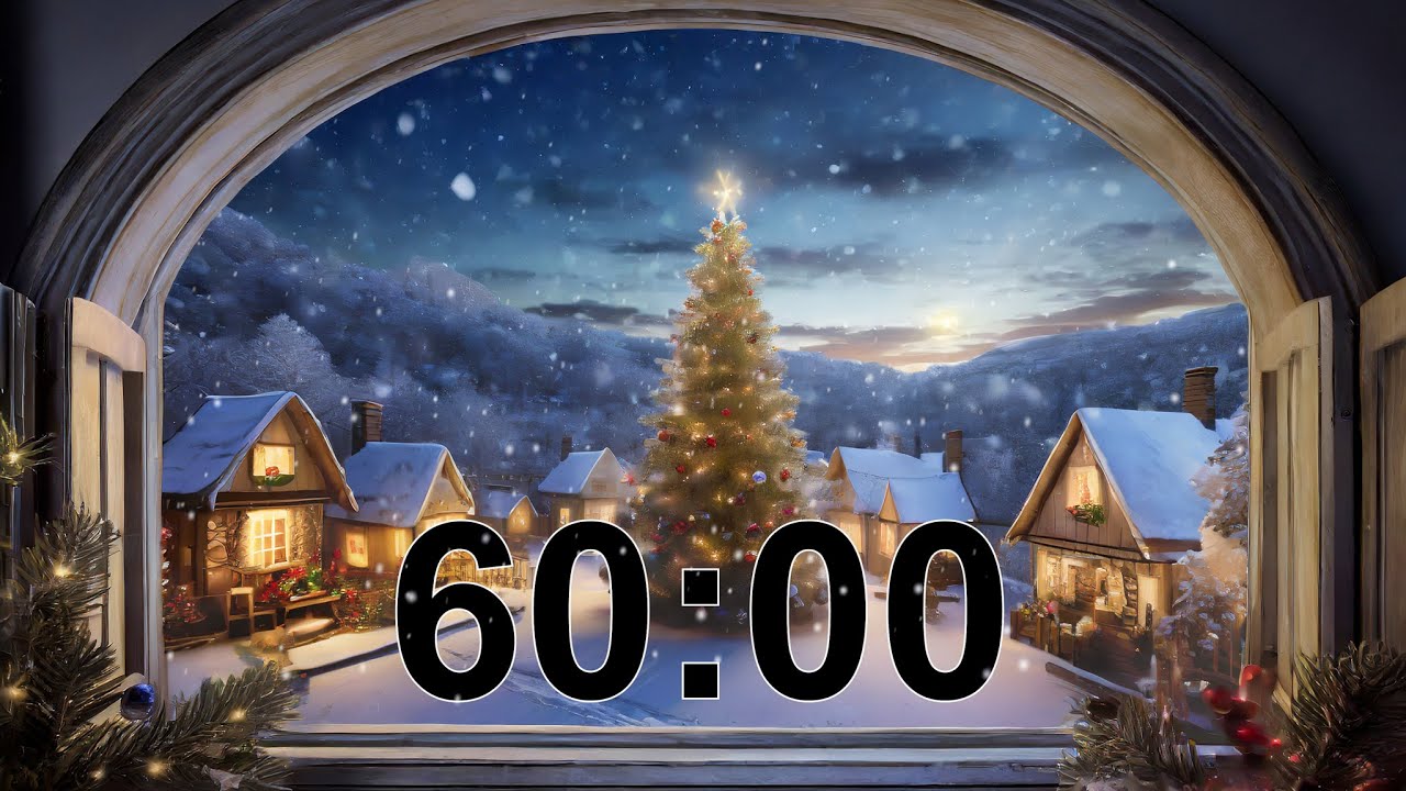 60 Minute Timer | Beautiful Christmas Animation & Music 🎄🎶 - YouTube