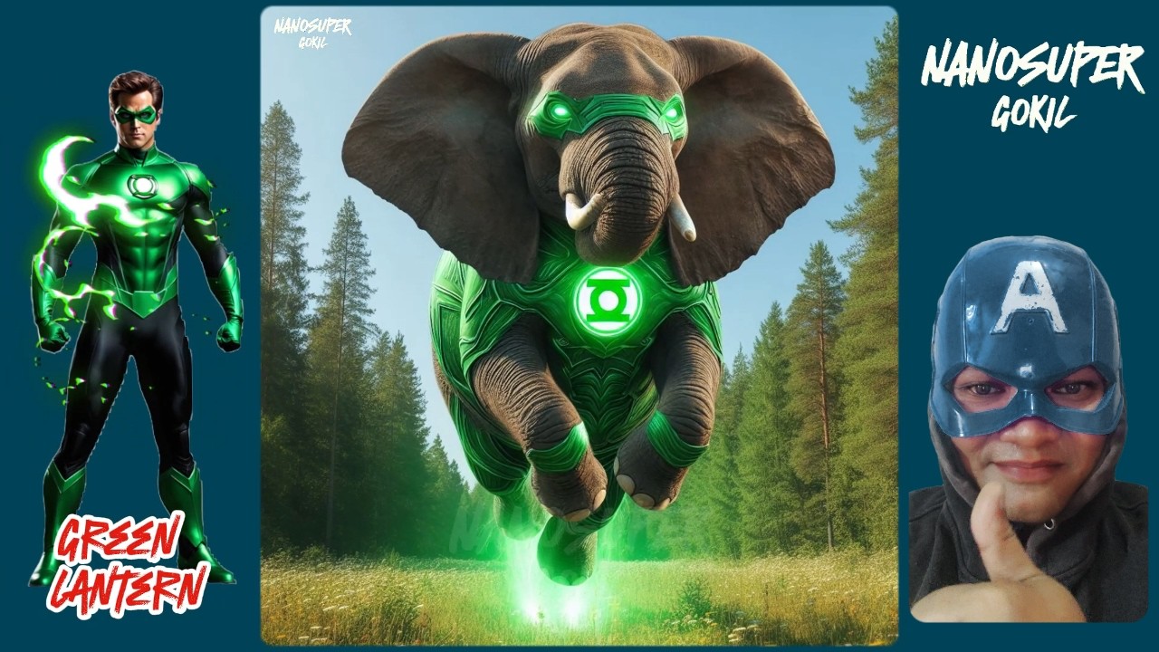 MARVEL and DC Super Heroes but a Strong Elephant #marvel #dc #avengers ...