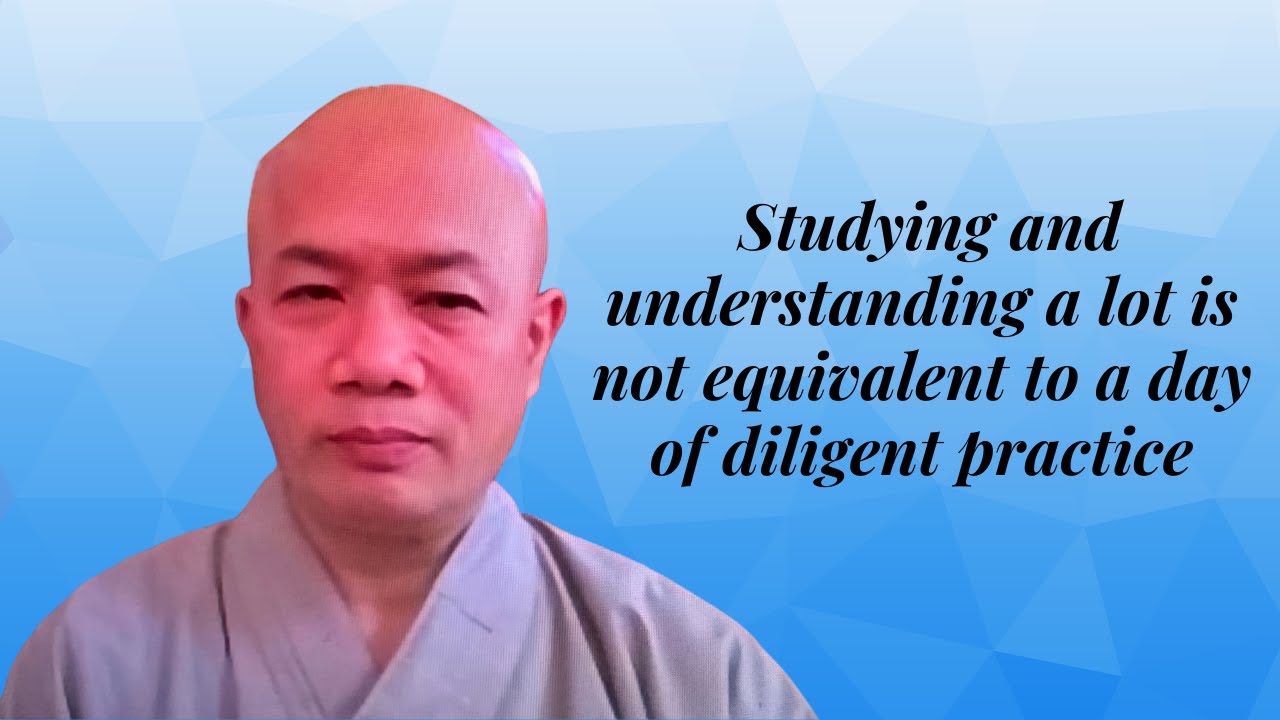 Studying and understanding a lot is not equivalent to a day of diligent ...