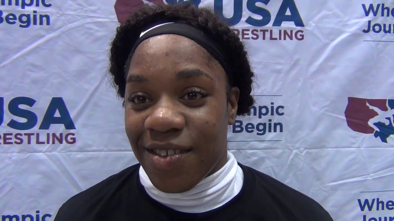 Mariah Harris after 75 kg Semis win at U23 Trials - YouTube