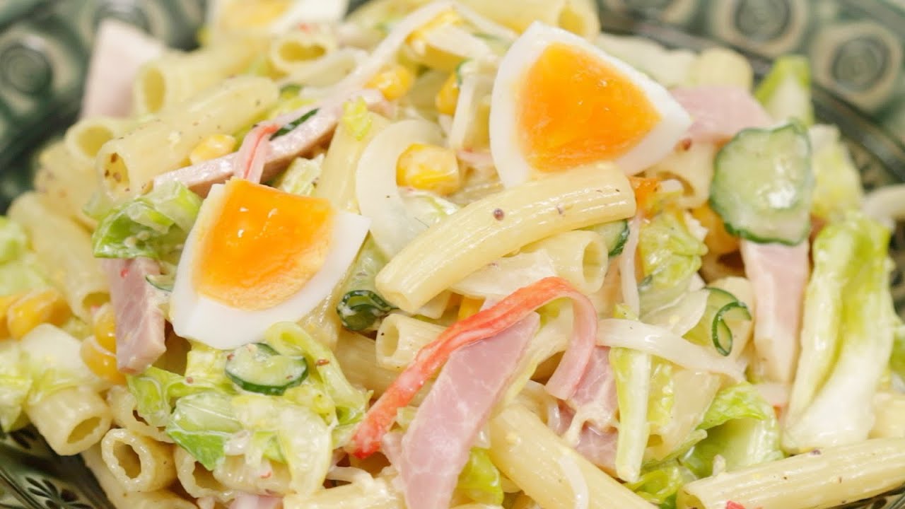 Macaroni Salad with Spring Vegetables Recipe (Pasta Salad with Tender ...