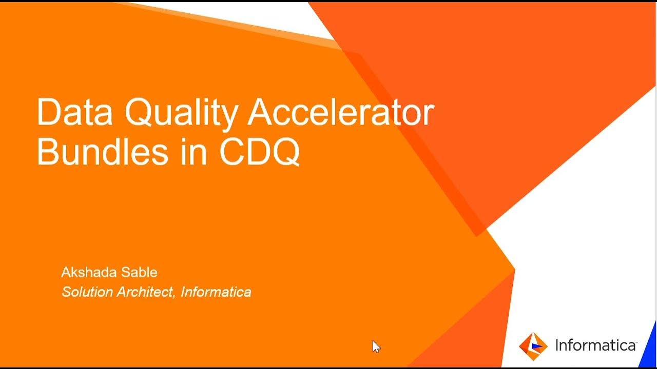 Data Quality Accelerator Bundles in Cloud Data Quality (CDQ) - YouTube
