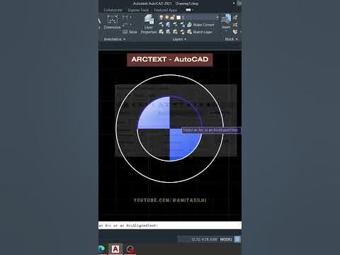 How to create Curved Text or Arc Text in AutoCAD? | ARCTEXT Command #autocad #shorts #tutorial # ...
