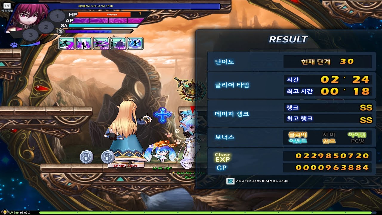 GrandChase - Chase Level.600 & My Characters Stats - YouTube
