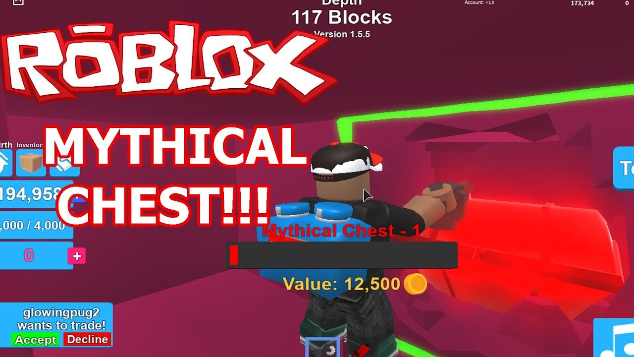 The Mythical Chest !! Roblox Mining Simulator. - YouTube