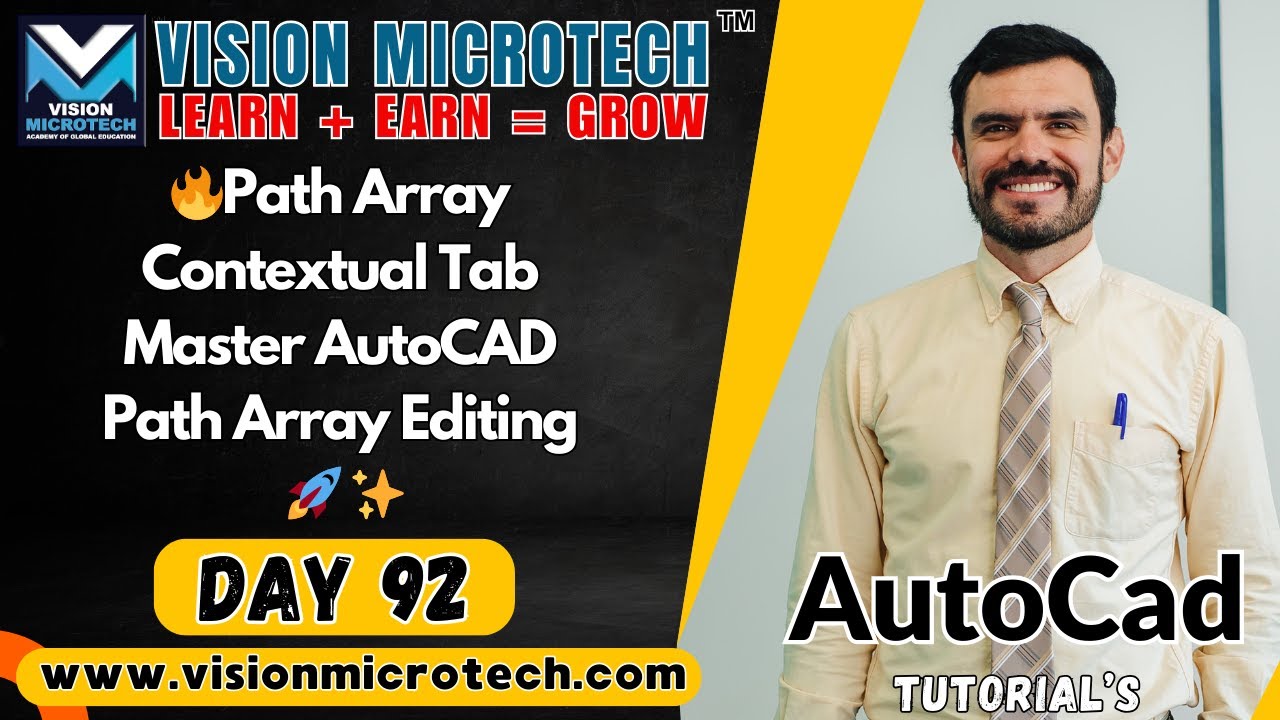 🔥Path Array Contextual Tab | Master AutoCAD Path Array Editing 🚀 - YouTube
