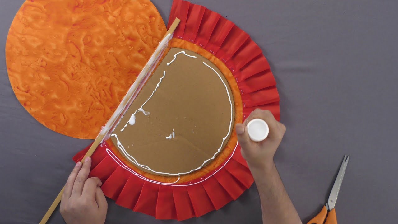 Art and Craft Class 7 - Hand Fan | हाथ से पंखा बनाना सीखें | Kriti ...