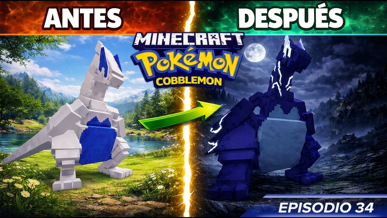 ANTES vs DESPUÉS de Lugia en Minecraft Cobblemon 😱 | Episodio 34 - YouTube